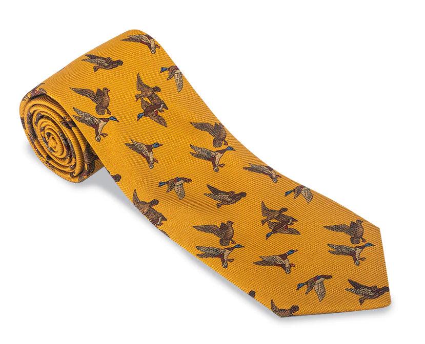 R. Hanauer Tie - Yellow Brookside Ducks – The Shirt Shop