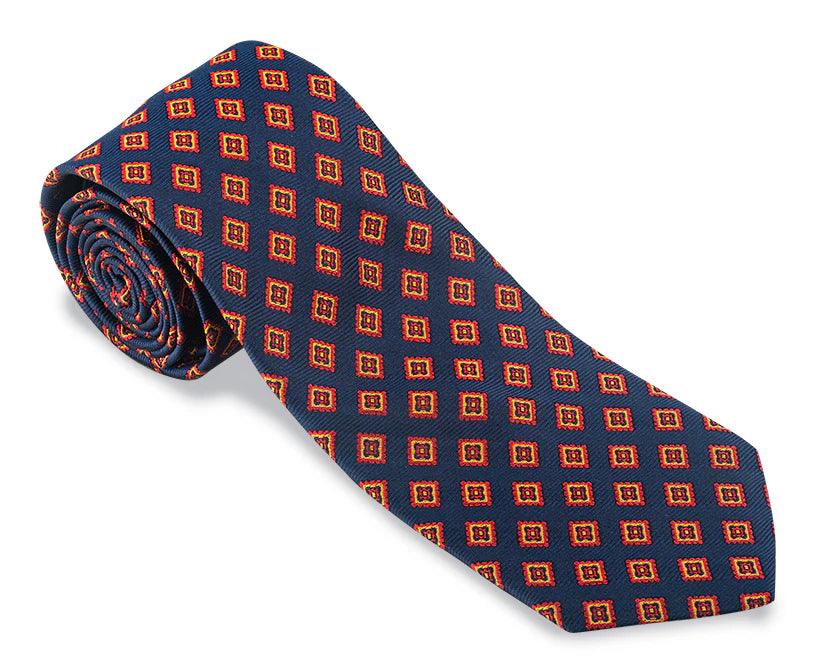R Hanauer Tie - Blue Cedar Diamonds – The Shirt Shop